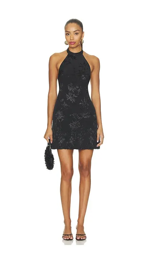 Hemant & Nandita Ruffle Hem Mini Dress - Black