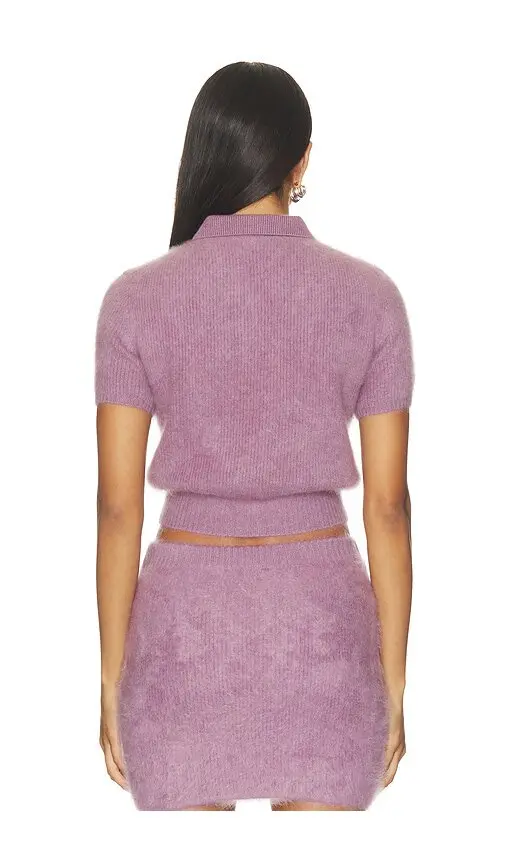 HEVRON Juno Cardigan In Purple