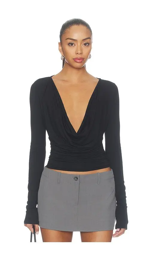Superdown Dalton Cowl Neck Top