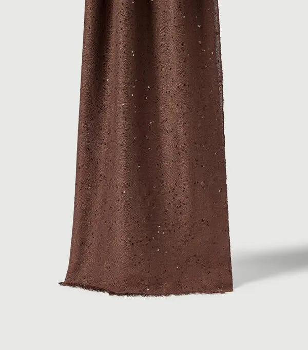Brunello Cucinelli Cashmere-silk Embellished Scarf