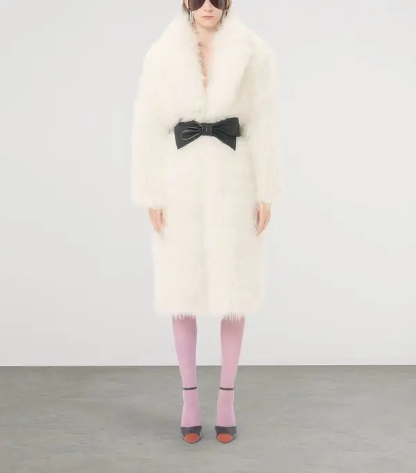 Valentino Garavani Fur Bow-belt Coat