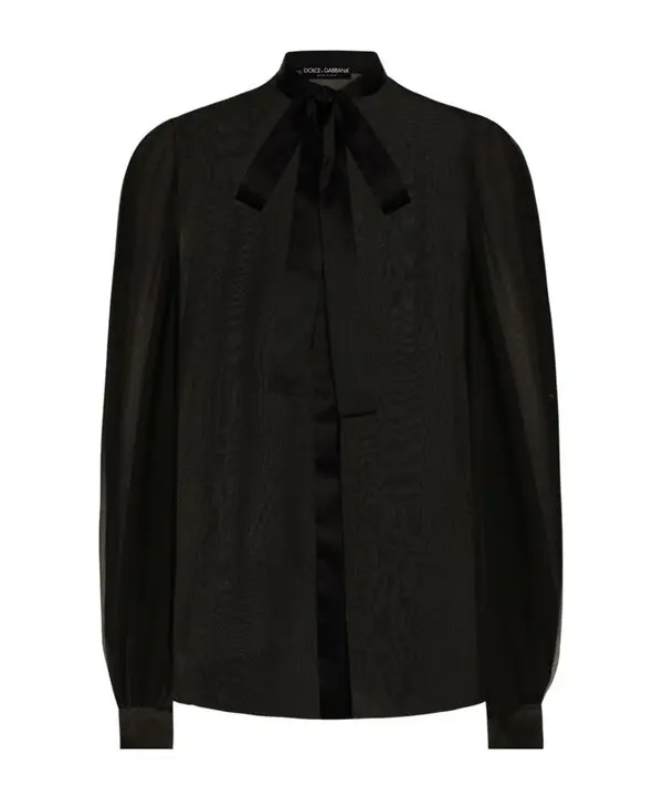 Dolce & Gabbana Dolce Gabbana Pussy-bow Chiffon Shirt