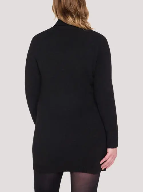 Motherhood Maternity Turtleneck Long Sleeve Sweater Dress - Black