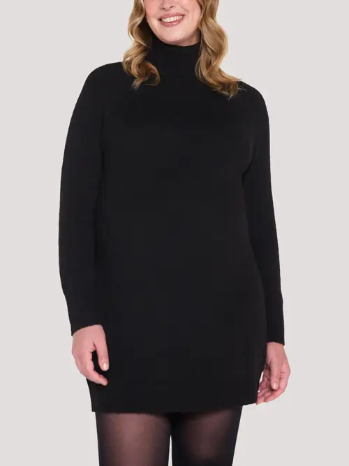 Motherhood Maternity Turtleneck Long Sleeve Sweater Dress - Black