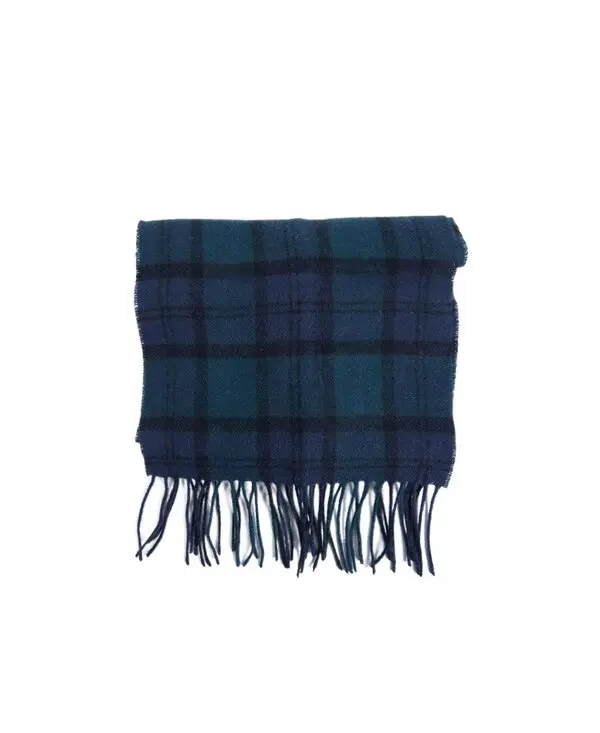 Barbour Tartan Checked Fringed Scarf