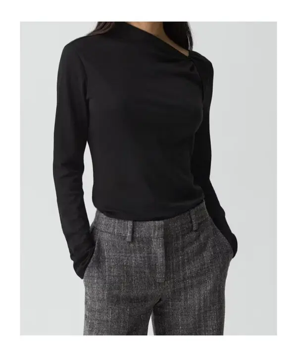 Theory Jersey Twist Neck Top