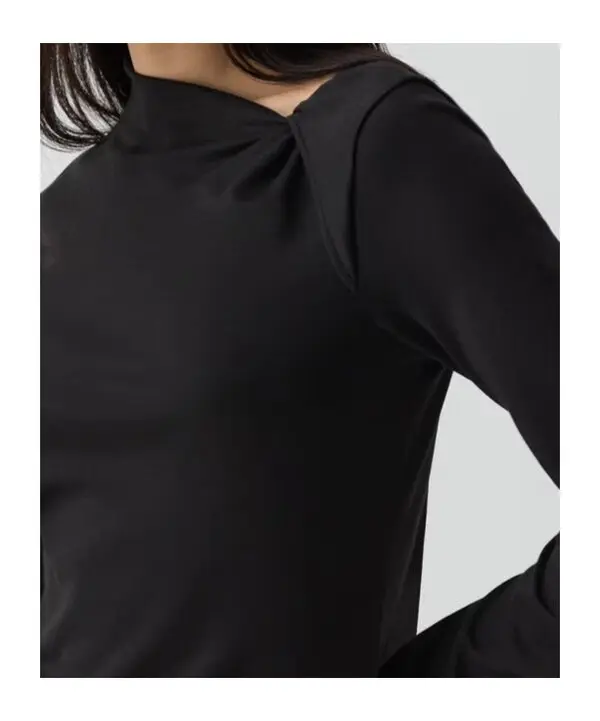 Theory Jersey Twist Neck Top