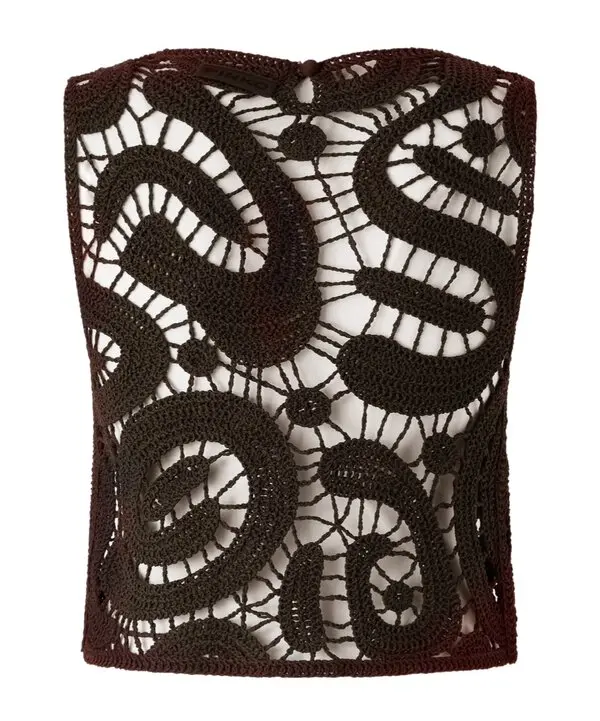 Pinko Geometric Crocheted Sleeveless Top
