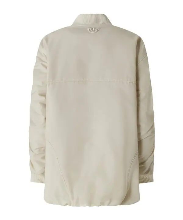 Pinko Logo Patch Gathered Sleeve Coat