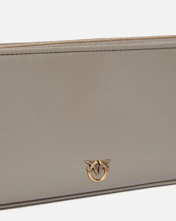 Pinko Leather Mini Half Moon Baguette Crossbody Bag
