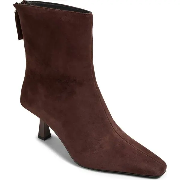 Yosi Samra Hudson Leather Bootie - Chocolate