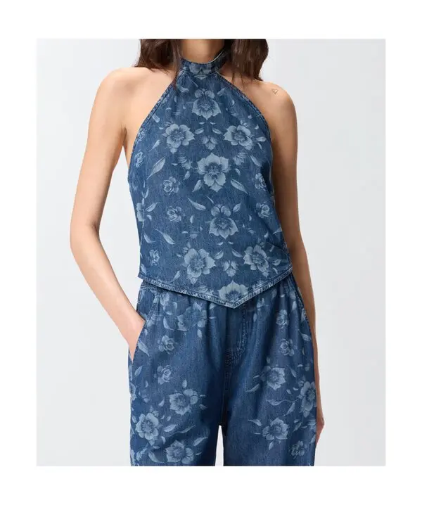 Pinko Floral Denim Top