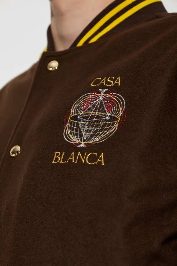 Casablanca Embroidered Varsity Jacket
