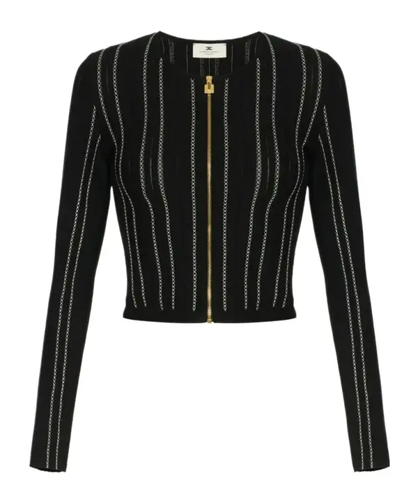 Elisabetta Franchi Cardigan In Knit Fabric