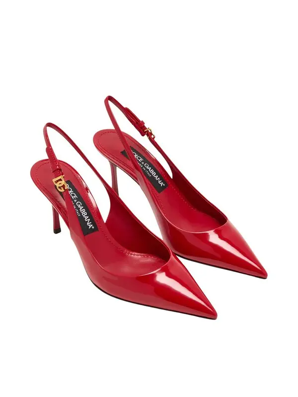Dolce & Gabbana Dolce Gabbana Slingback Heeled Pumps - Red