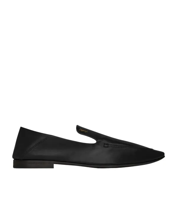 Saint Laurent Alain Slippers In Smooth Leather