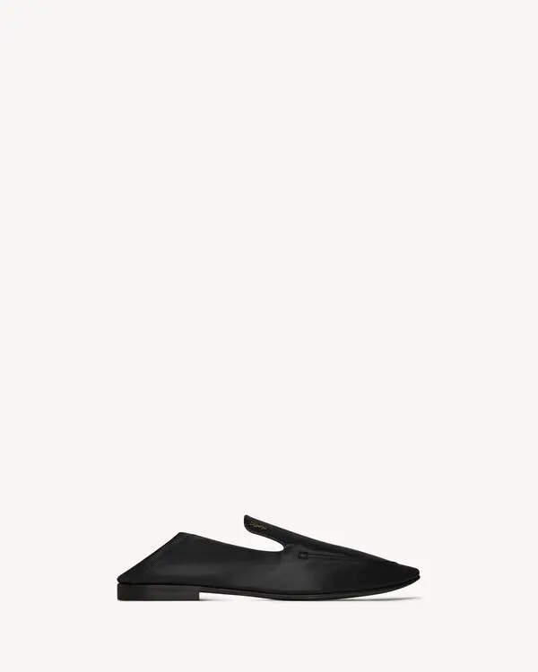 Saint Laurent Alain Slippers In Smooth Leather