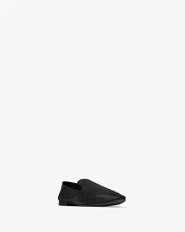 Saint Laurent Alain Slippers In Smooth Leather