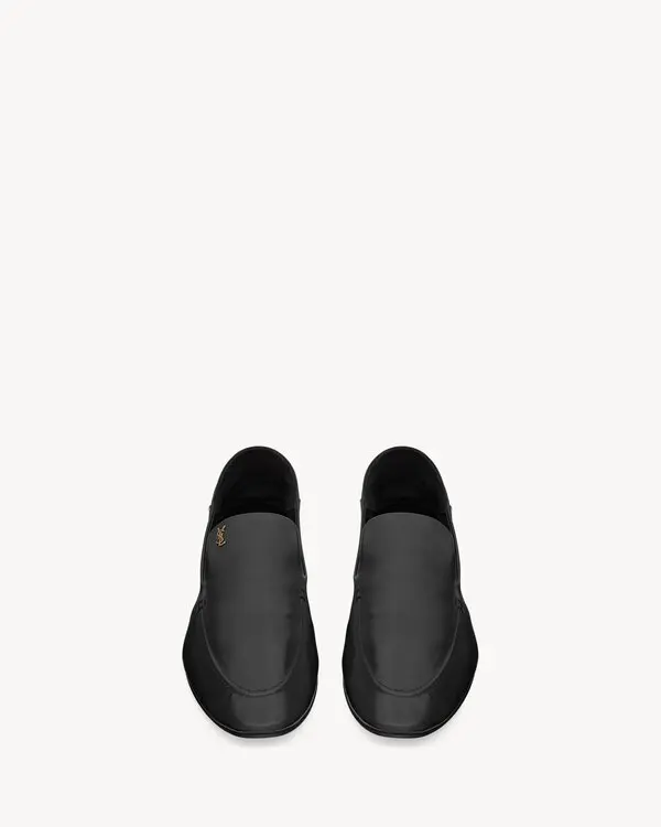 Saint Laurent Alain Slippers In Smooth Leather