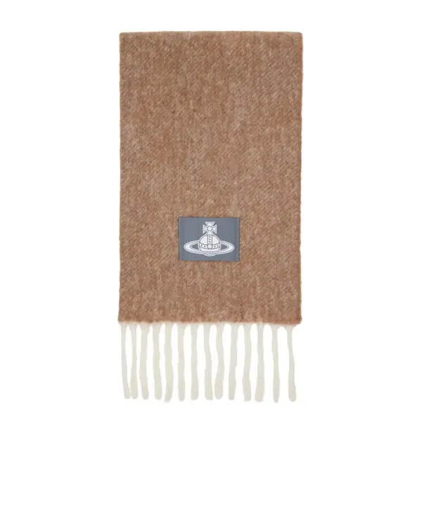 VIVIENNE WESTWOOD Orb-patch Fringed Scarf - No