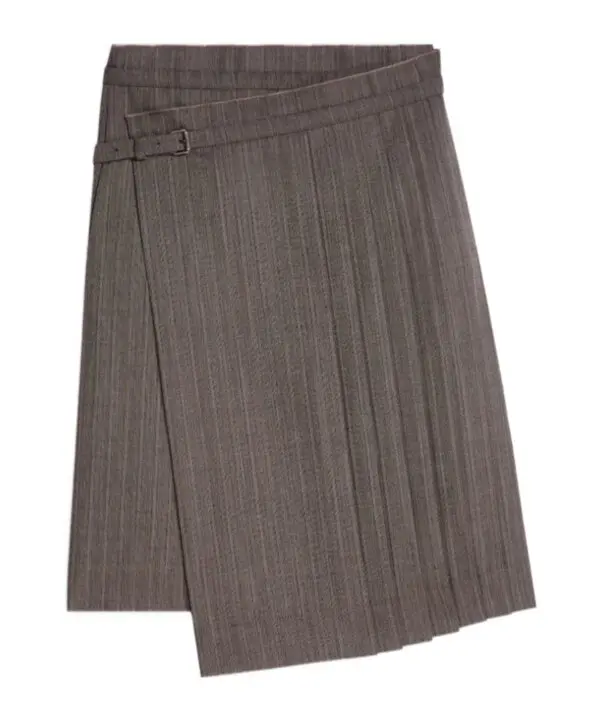 Dries Van Noten Pleated Wool Kilt