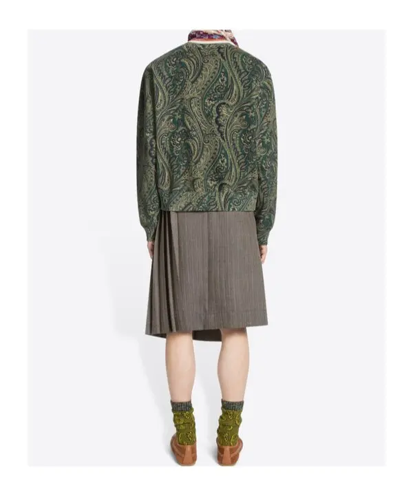 Dries Van Noten Pleated Wool Kilt