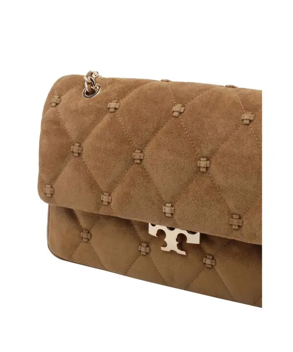 Tory Burch Bunny Knot Suede Shoulder Bag