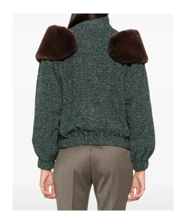 SHUSHU/TONG Faux-fur Trim Zip-up Jacket