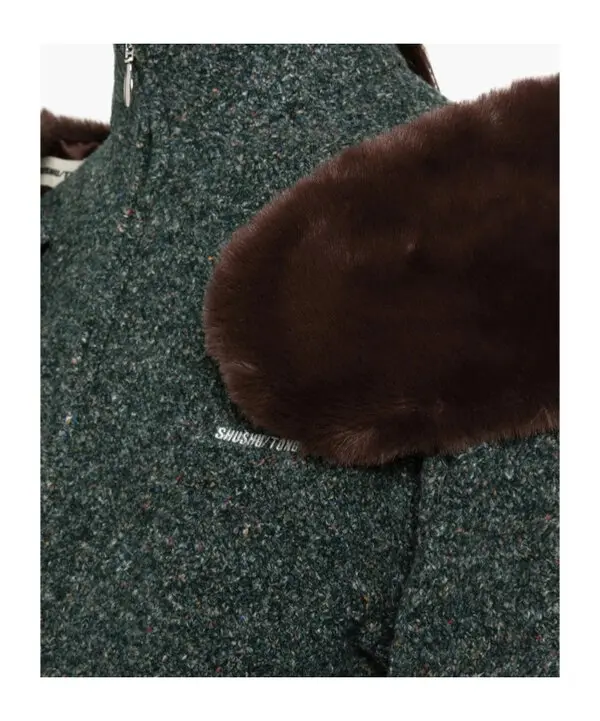 SHUSHU/TONG Faux-fur Trim Zip-up Jacket
