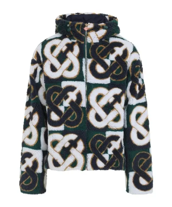 Casablanca Classic Plaid Logo Fleece Jacket