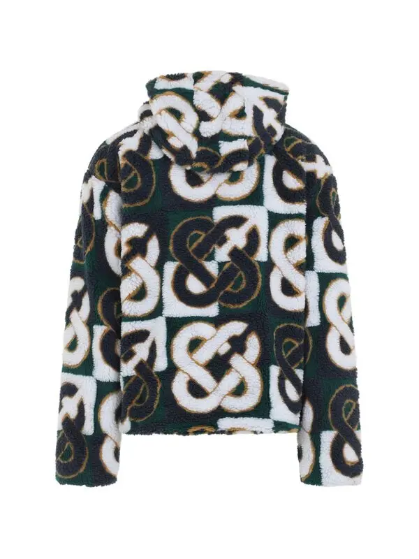 Casablanca Classic Plaid Logo Fleece Jacket