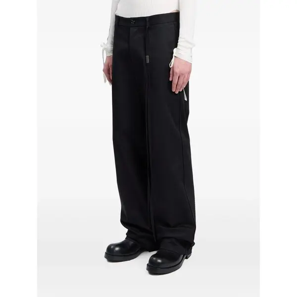 ANN DEMEULEMEESTER Cotton-drill Straight-leg Trousers