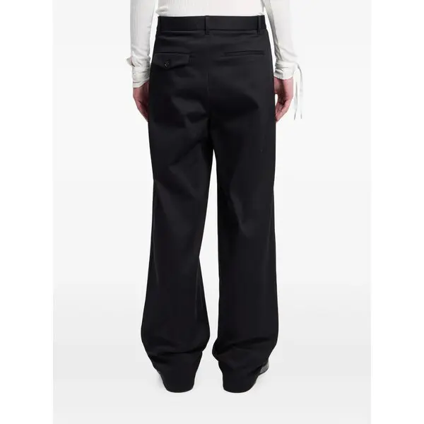 ANN DEMEULEMEESTER Cotton-drill Straight-leg Trousers