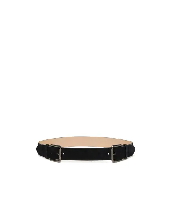 Max Mara Studded Leather Belt - Dark Gray