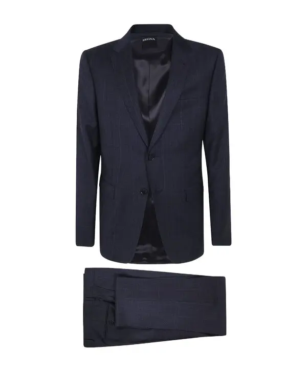 Zegna Check-pattern Wool Suit
