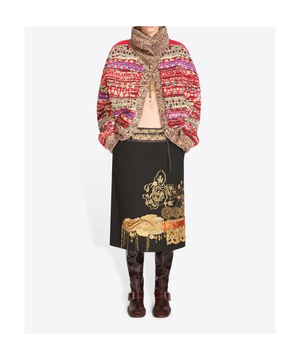 Dries Van Noten Jacquard Wool Cardigan - No