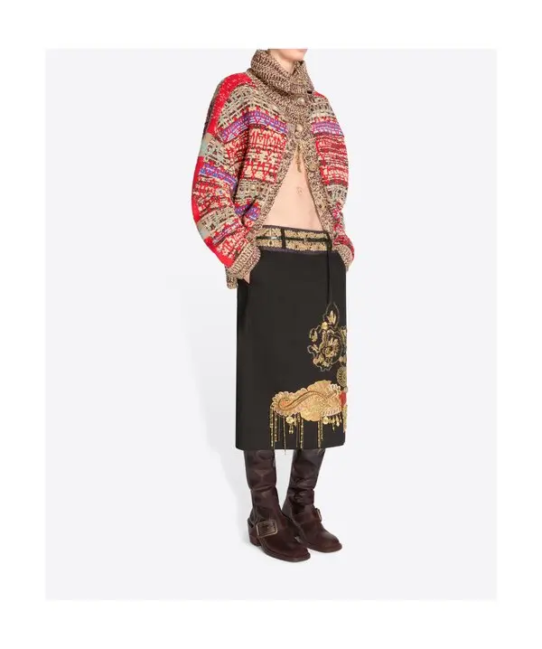 Dries Van Noten Jacquard Wool Cardigan - No