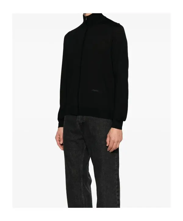 Fendi Long-sleeved Cardigan - Black