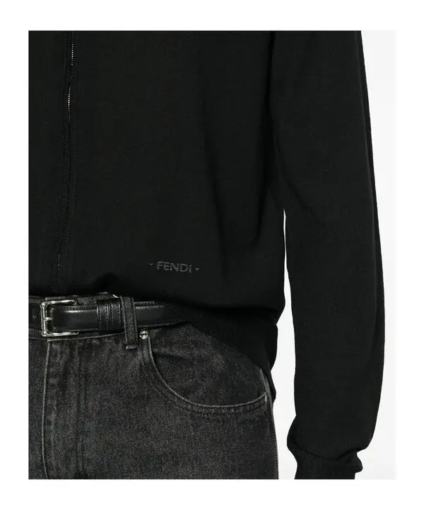 Fendi Long-sleeved Cardigan - Black