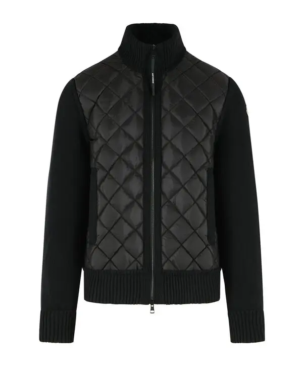 Moncler Logo Patch Zip-up Padded Cardigan