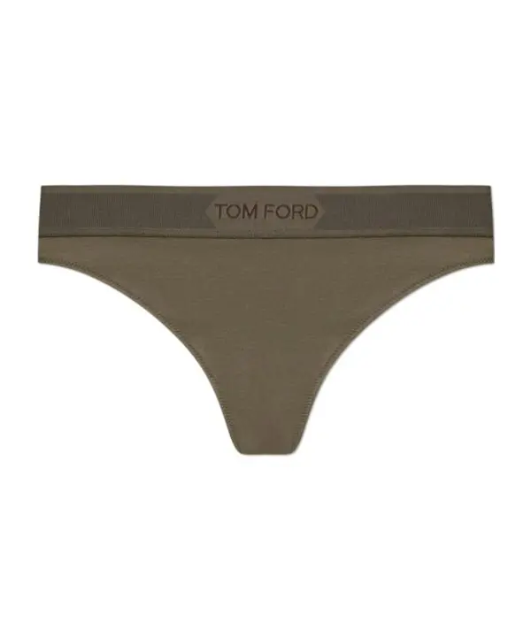 TOM FORD Logo Waistband Thong Briefs