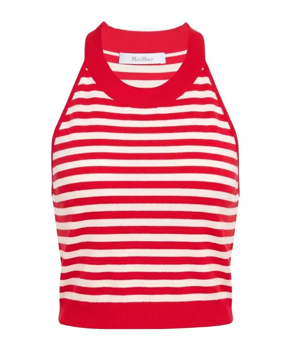 Max Mara Striped Sleeveless Knit Top