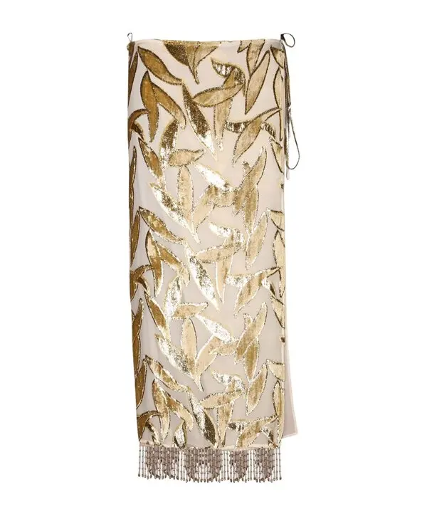 Roberto Cavalli Beaded Fringe Skirt - No