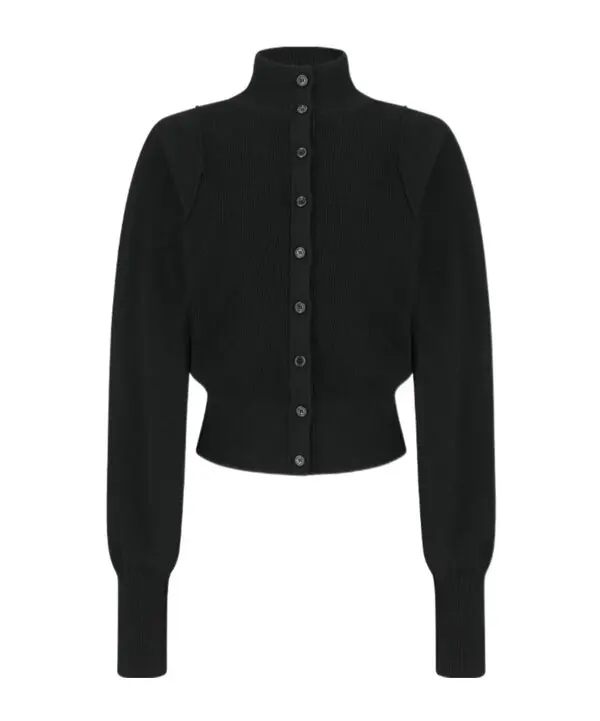 AMOMENTO Button-front Knit Cardigan