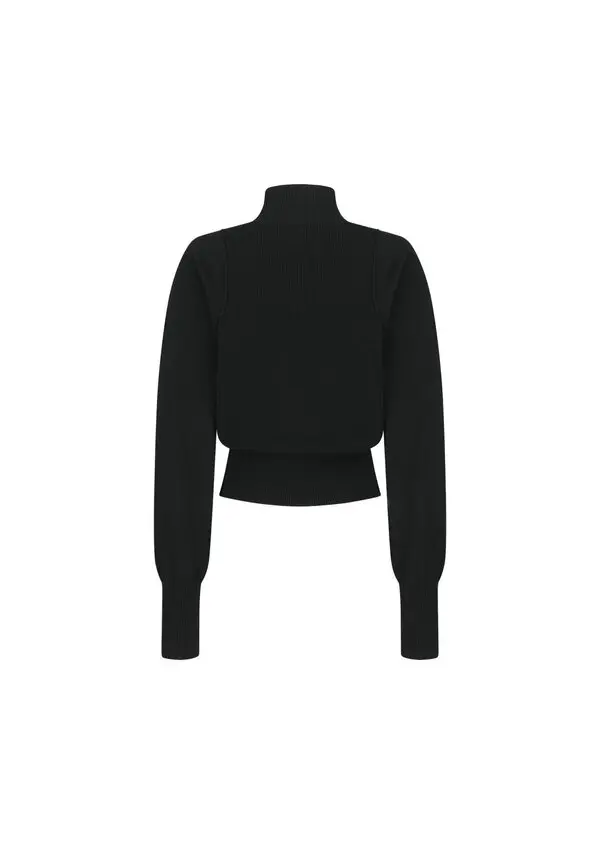 AMOMENTO Button-front Knit Cardigan