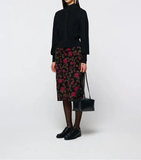 AMOMENTO Button-front Knit Cardigan