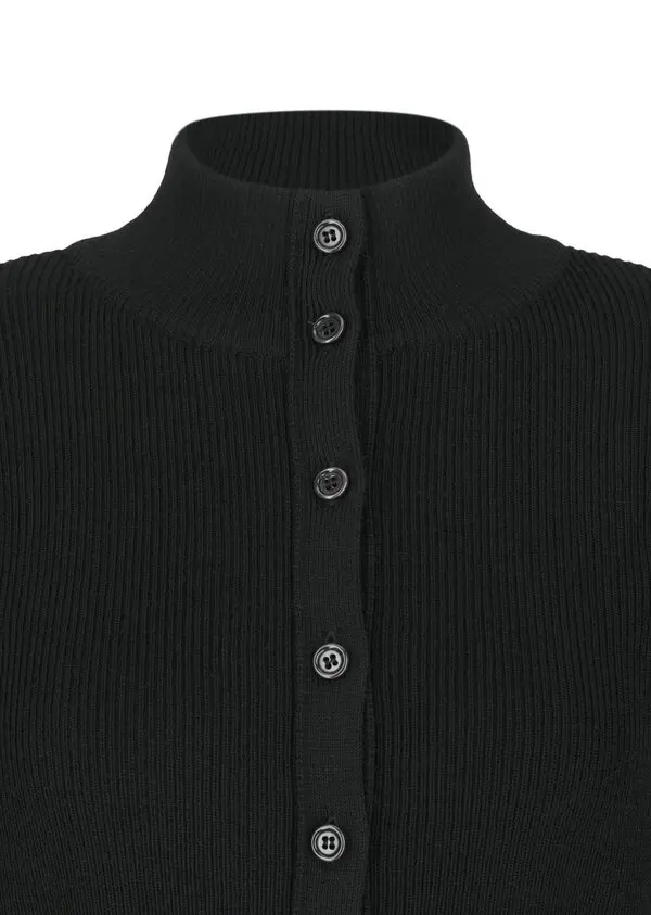 AMOMENTO Button-front Knit Cardigan