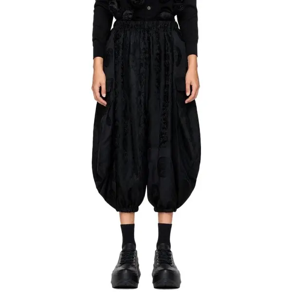 Comme Des Garçons Jacquard Trousers - Black
