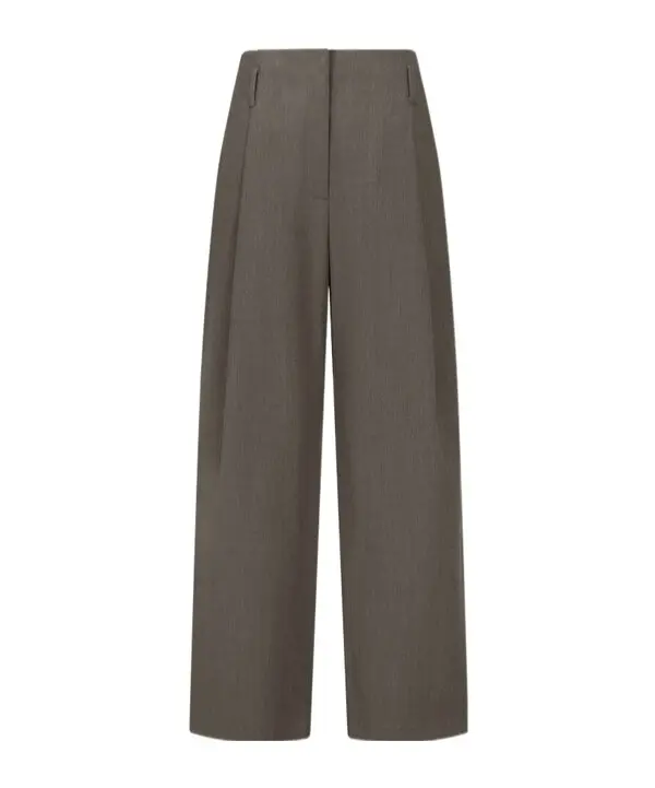 AMOMENTO Straight Tuck Pants