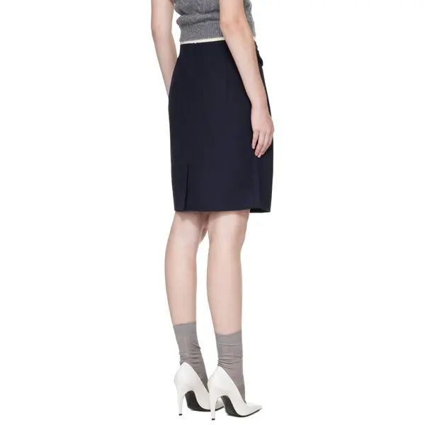 SHUSHU/TONG Pleated Skirt - Navy Blue